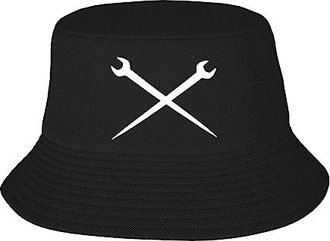 Generic Chapeau De Seau Outils De Ferronnier &Agrave; Col Rond Chapeaux De Visi&egrave;re Mode Pliable Bonnet De Soleil, pour Plage, Sports, Le Camping, 56-58cm
