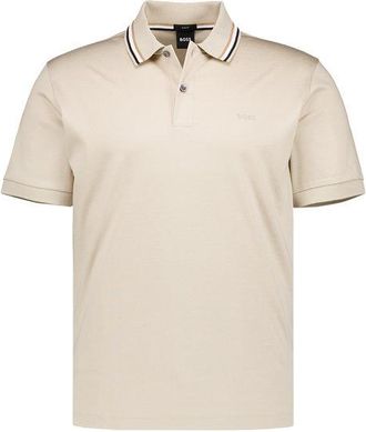 HUGO BOSS Herren Polo-Shirt grau Baumwoll-Jersey