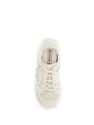 Roger Vivier Womens Sneakers Viv Skate White Marble Upper: Nylon Trainers