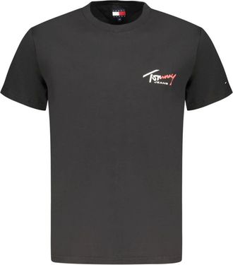 Tommy Hilfiger Homme, Tops, Noir, Taille: 2XL Signature Logo Slim Jersey T-Shirt
