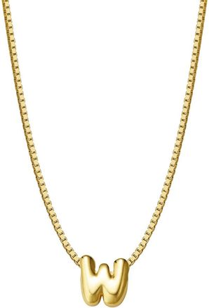 Glanzst&uuml;cke M&uuml;nchen Halskette - Sterling Silber Halskette Buchstabe W - Gr. unisize - in Gold - f&uuml;r Damen