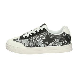 Versace Jeans Couture Niedrige Leder Sneakers - - Shoes - Herren - Schwarzk - 42 EU