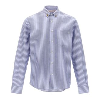 Valentino Garavani Gestreiftes Baumwollhemd - - Shirts - Herren - Blau - XL