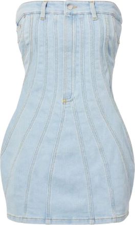 MUGLER Femme, Robes, Bleu, Taille: 36 FR Denim Mini Dress