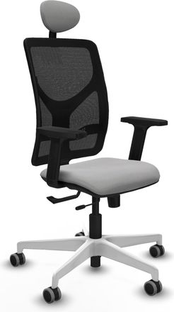 Piqueras y Crespo B&uuml;rostuhl f&uuml;r Lendenwirbels&auml;ule, verstellbar, mit 2D-Armlehnen und festem Kopfteil, ausgestattet mit Syncro/Traslack und Schneideschaum, mit Rollen vo