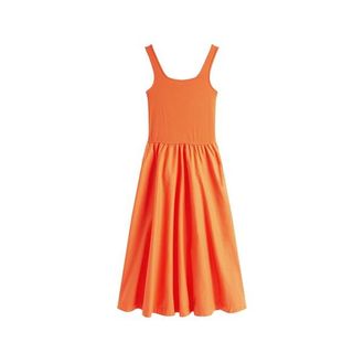 Tommy Hilfiger Bi -Materials -Kleid - Orange