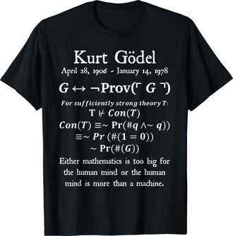 MathWare Nerdy Vintage Kurt Godel Logic Algebra Mathematik Lehrer T-Shirt