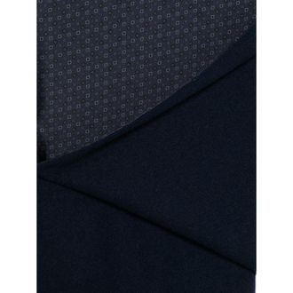 Ferragamo Cashmere-Wool Geometric Scarf - Navy