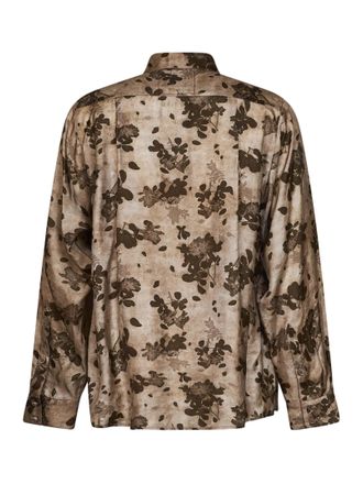 Uma Wang Mens Shirt Moulay Tab Tan-Brown Beige Viscose