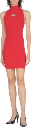 Diesel Femme, Robes, Rouge, Taille: 38 FR Mini-robe moulante sans manches