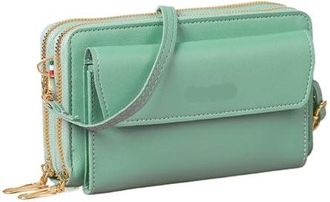 Generic Sac &agrave; bandouli&egrave;re pour femme, &eacute;dition tendance, polyvalent, grande capacit&eacute;, double fermeture &eacute;clair, vert clair, Taille unique