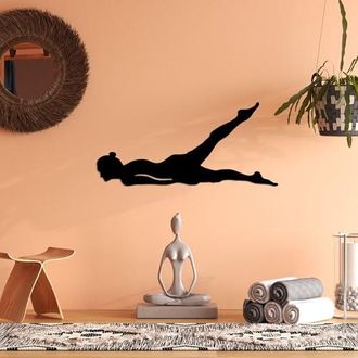 Hanah Home Stylish Black Decorative Metal Wall Accessory, 60 x 28 cm | 100% Metal, 1.5 mm Thickness | Perfect for Modern Home Decor & Unique Wall Art