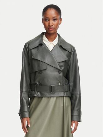 HUGO BOSS Tenchcoat Satela1 50566471 Gr&uuml;n Regular Fit