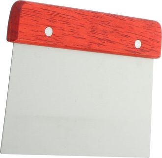 Cabilock 1stück Edelstahl Kuchenschaber Mit Holzgriff Langlebiger Teigschneider Für Kuchen Butter Und Sahne Praktisches Backwerkzeug Für Küche