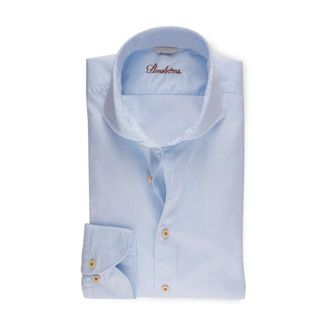 Stenstr&ouml;ms Casual Light Blue Pinstriped Twill Shirt - - Shirts - Herren - Blau - M