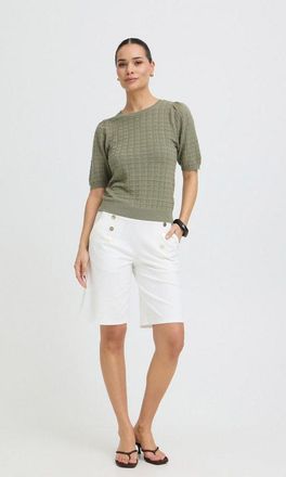 b.young Strickpullover Kurzarm-Bluse BYMULINA