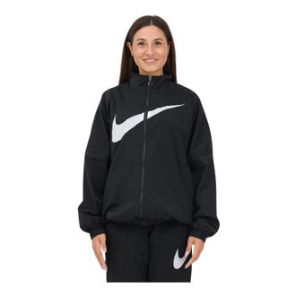 Nike Oversize-Jacke mit Mesh-Futter - - Sport - Damen - Schwarzk - M