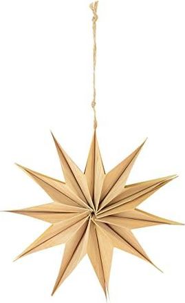 Riffelmacher & Weinberger Riffelmacher - Faltstern in Holzoptik, Stern zur Dekoration für Weihnachten und Winter, Stern, Aufhänger