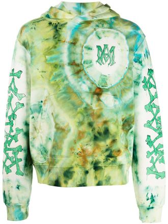 Amiri hoodie &agrave; imprim&eacute; tie dye - Vert