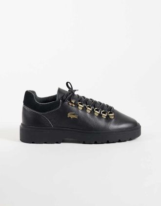 Lacoste baseshot Winterschuh in Schwarz und Gold-Multi