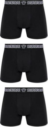Versace Homme, Sous-v&ecirc;tements, Noir, Taille: M Lot de trois boxers de bain