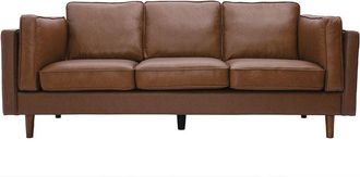 Miliboo 3-Sitzer-Sofa aus braunem Leder BRADLEY - B&uuml;ffelleder