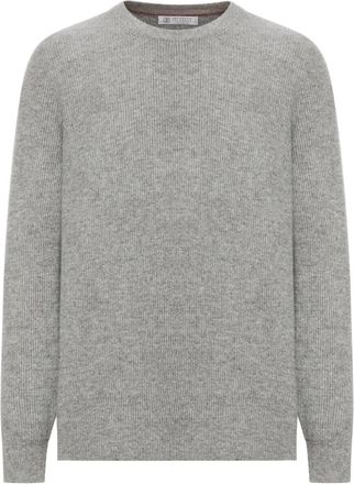 Brunello Cucinelli Gerippter Kaschmirpullover - Grau