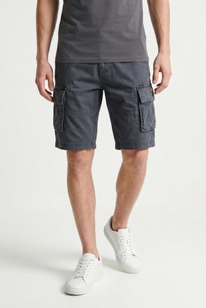 Superdry Cargobermudas SUPERDRY CORE CARGO SHORT, Herren, Gr. 28, N-Gr, magma slate grau, Web, Obermaterial: 98% Baumwolle, 2% Elasthan, unifarben, straight fi