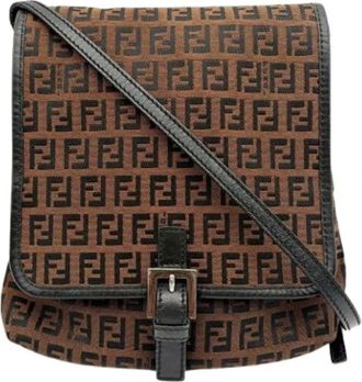 Fendi Pre-owned Zucca Shoulder Bag - Femme - Pre-owned - Brun - Taille: ONE Size