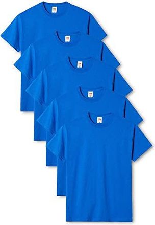 Fruit Of The Loom T-Shirt - Col Ras du Cou - Manches Courtes Homme - Bleu - XX-Large