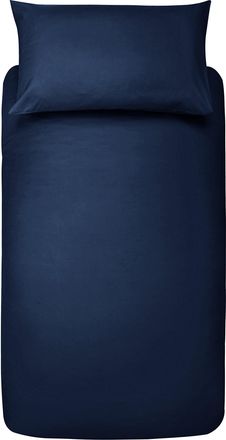 Amazon Basics 2-teiliges Mikrofaser-Bettwäsche-Set, Bettdeckenbezug 135 x 200 cm & 1 Kissenbezug 50 x 80 cm, Marineblau, einfarbig