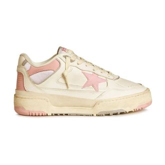 Golden Goose Wei&szlig;e Leder-Sneaker mit Schn&uuml;rung - - Shoes - Damen - Wei&szlig; - 36 EU