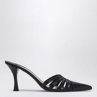PARIS TEXAS Schwarze Leder-Mule Nadia