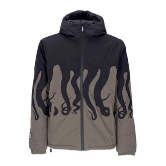 Octopus Army Layer Puffer Jacke mit Kapuze - - Jackets - Herren - Gr&uuml;n - S