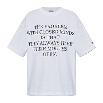 Moschino T-Shirt mit Print - - Tops - Damen - Wei&szlig; - S