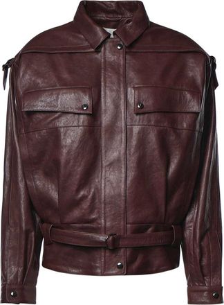 Magda Butrym Lederjacke - Bordeaux