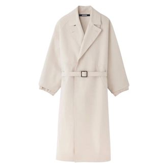 Jacquemus Femme, Manteaux, Blanc, Taille: 36 FR Trapezi Trench Coat