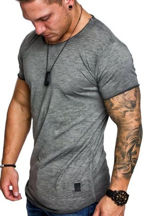 Amaci & Sons T-Shirt TIJUANA Oversize T-Shirt mit Rundhalsausschnitt Herren Oversize Vintage Verwaschen Rundhalsausschnitt Shirt