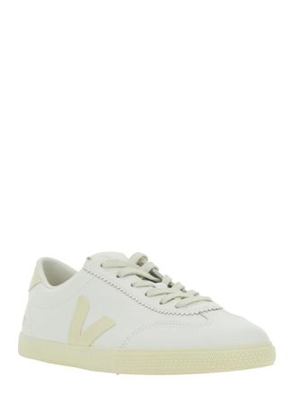 Veja Unisex Sneaker Volley White Leather Organic Traced Trainers