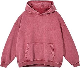 Generic Sweat à Capuche épais pour Hommes, Style Vintage, en Molleton de Coton, Pull Streetwear pour Hommes et Femmes