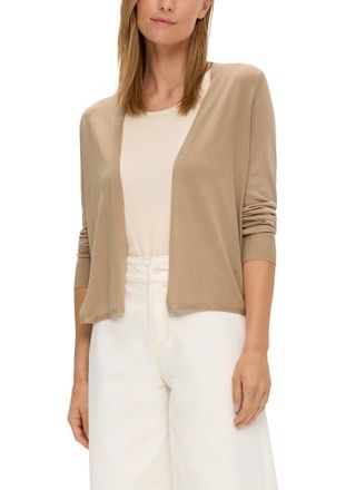 s.Oliver Strickjacke aus Viskose-Stretch mit Rippb&uuml;ndchen