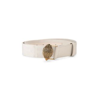 Kurt Geiger Ceinture &agrave; boucle logo - Femme - Accessoires - Beige - Taille: S/M