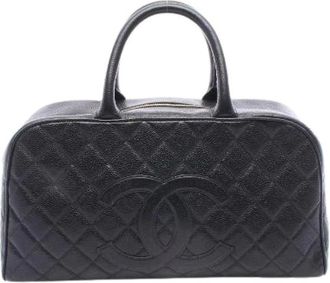 Chanel Sac &agrave; main matelass&eacute; en cuir caviar Pre-owned - Femme - Pre-owned - Noir - Taille: ONE Size