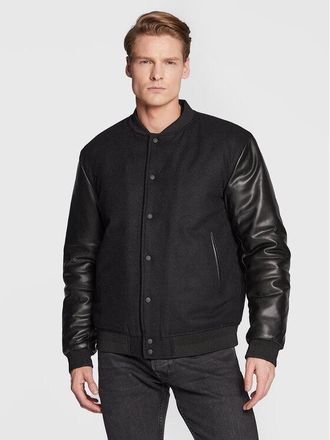 Sisley Bomberjacke 28GCSN012 Schwarz Regular Fit