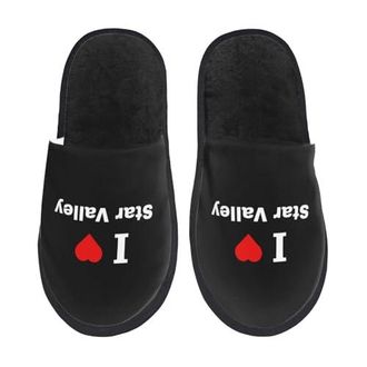 Generic Respirant Pantoufles Hommes I Love Star Valley Chausson Maison L&eacute;g&egrave;re Chaussons en Feutre pour Homme Adulte Maison L