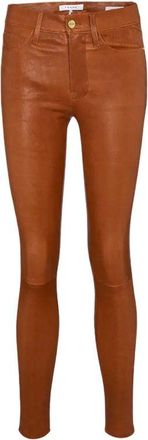 Frame Denim Tan Leather Skinny Pants Size 26/66