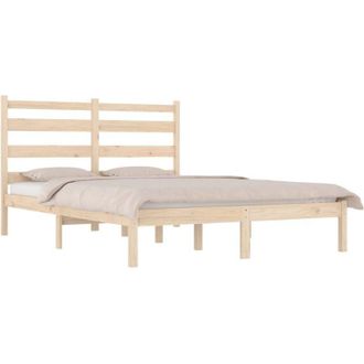vidaXL Massivholzbett Kiefer 200x200 cm Vidaxl