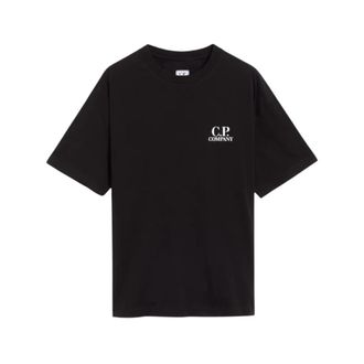 C.P. Company Logo T-shirt - - Tops - Herren - Schwarzk - M