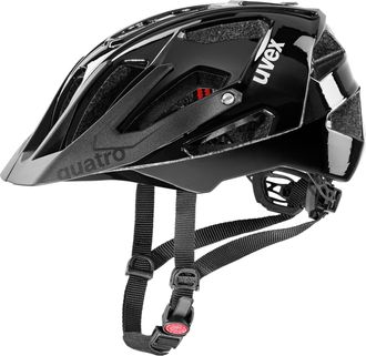 Uvex Quatro - sicherer MTB-Helm f&uuml;r Damen und Herren - individuelle Gr&ouml;&szlig;enanpassung - waschbare Innenausstattung - All Black - 56-61 cm