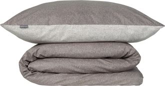 Schiesser Bettwäscheset Vinnie | 2-teilig | Zweifarbig | Renforcé | 100% Baumwolle | Oeko-Tex Zertifiziert | Reißverschluss | 135x200cm + 80x80cm | Grau